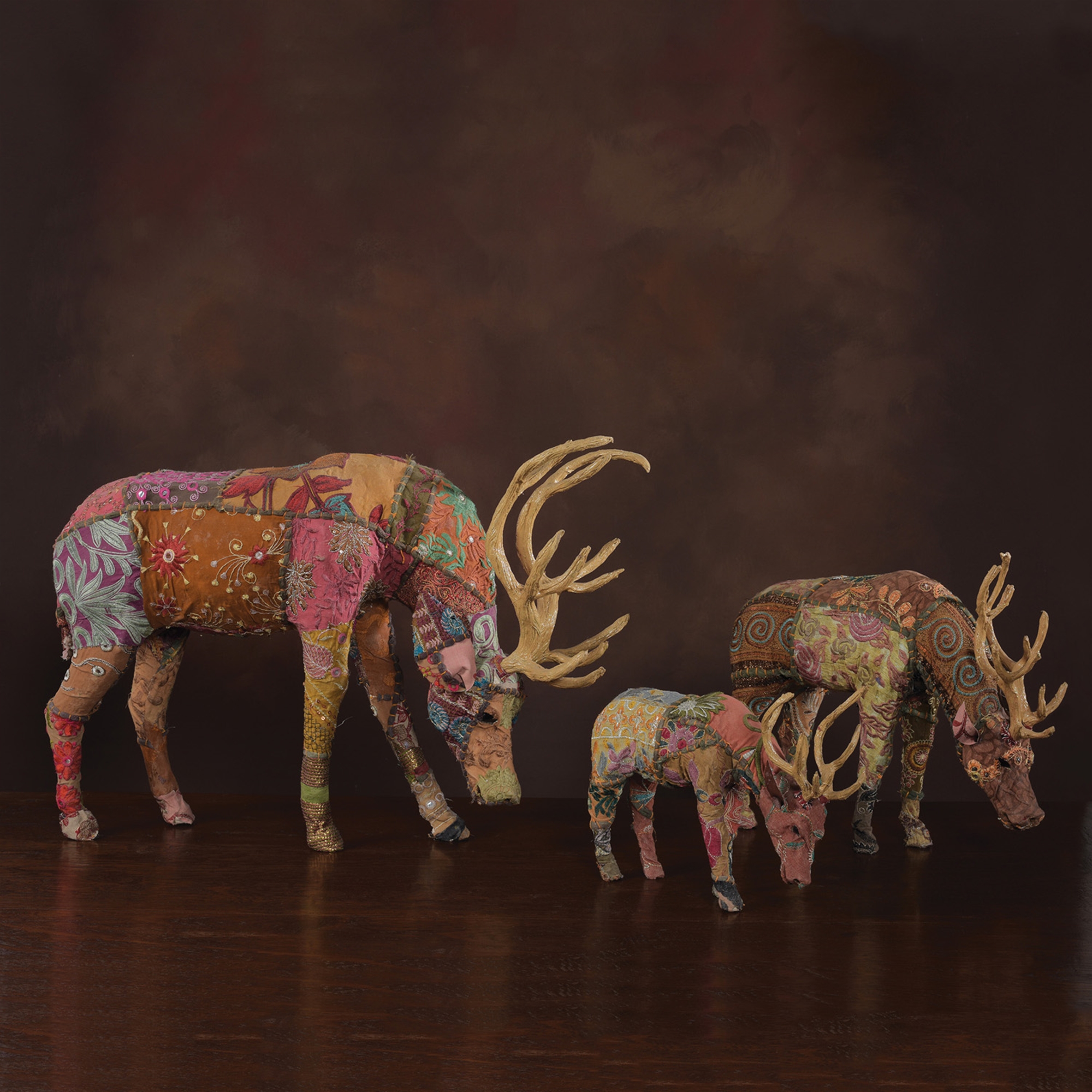 Extra Large Deep Brown Bavarian Forest Stag Grazing by HomArt - Seven ...