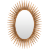 Gold Finish Spiky Oval Mirror by Livabliss - Seven Colonial