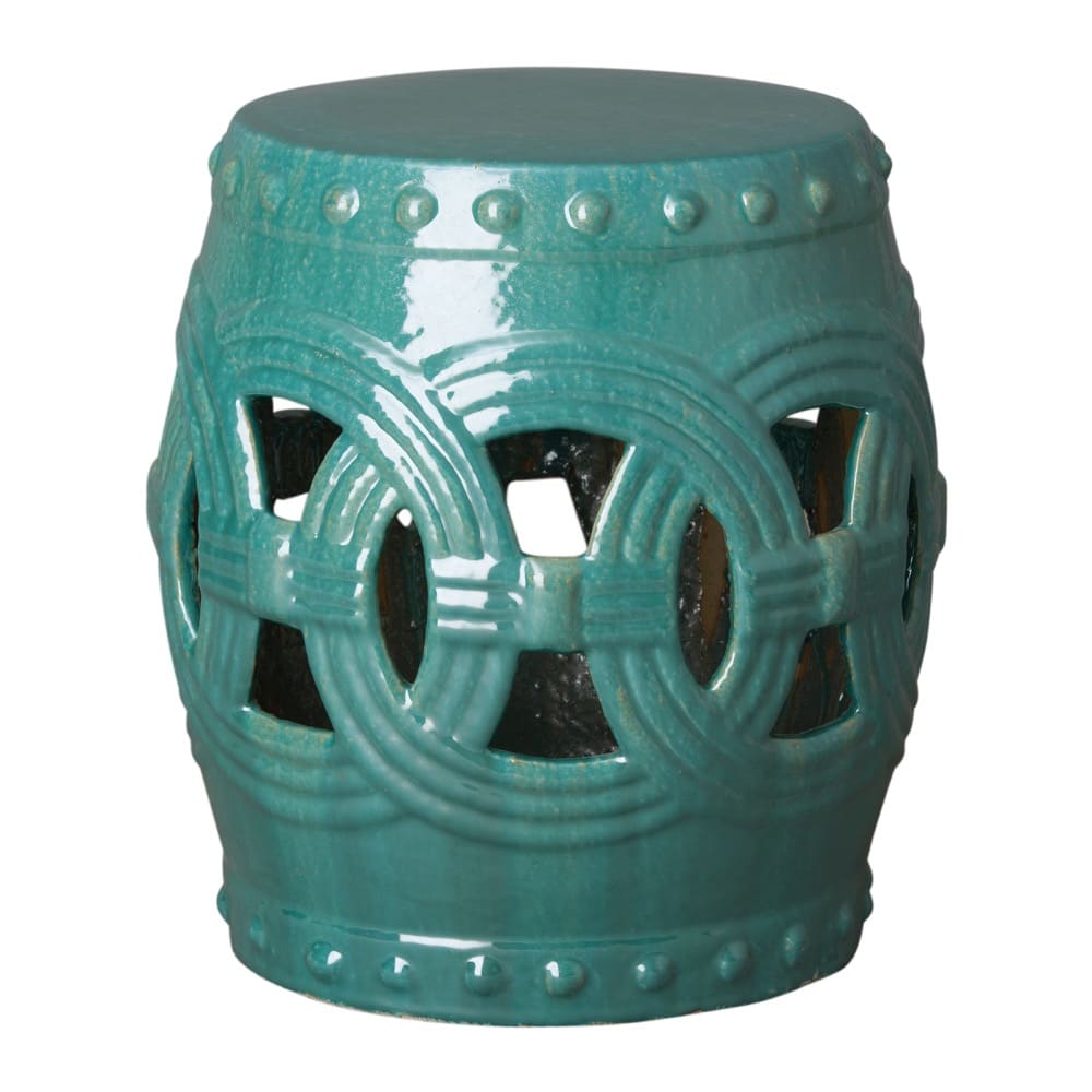 Eternity Garden Stool/Table with a Teal Glaze - Seven Colonial