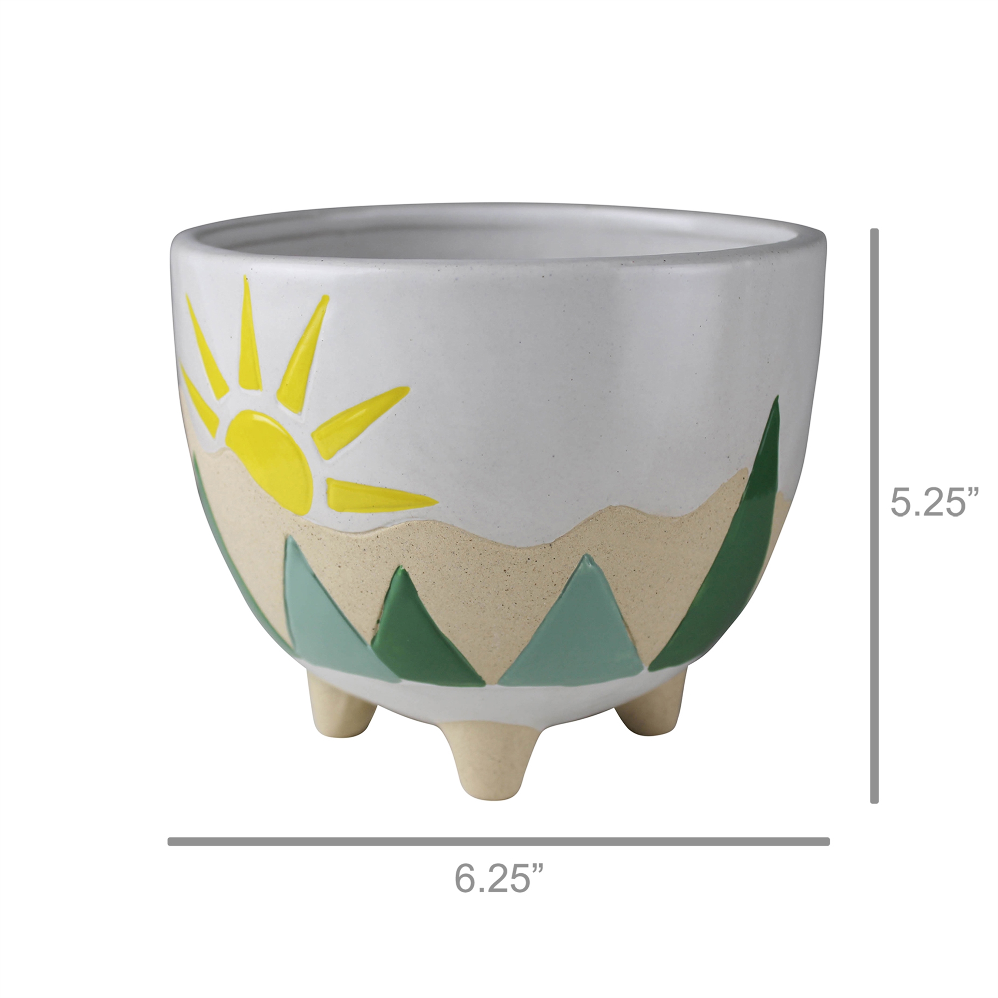 Mountainscape Ceramic Cachepot by HomArt - Seven Colonial