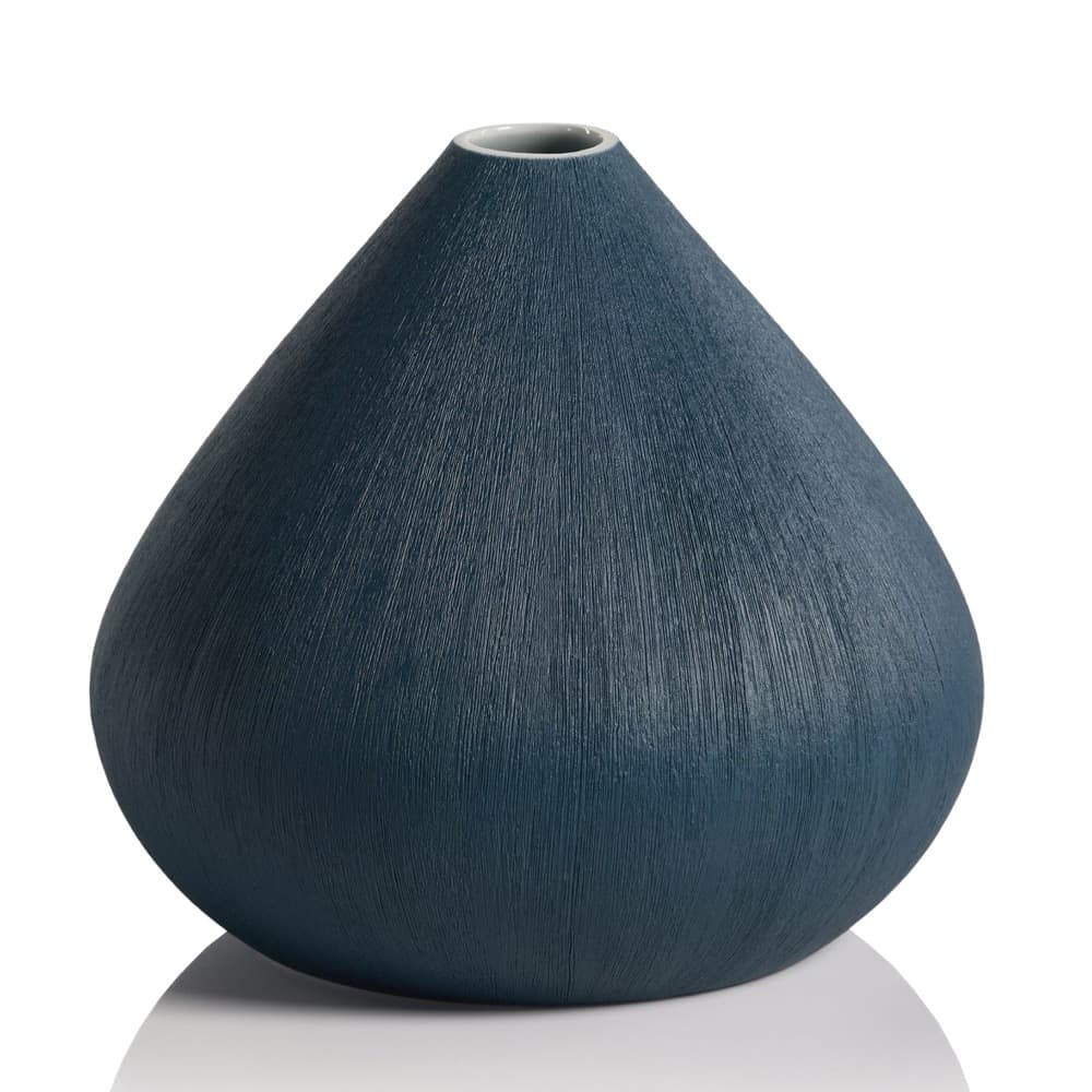 Maynard Porcelain Blue Vase by Zodax - Seven Colonial