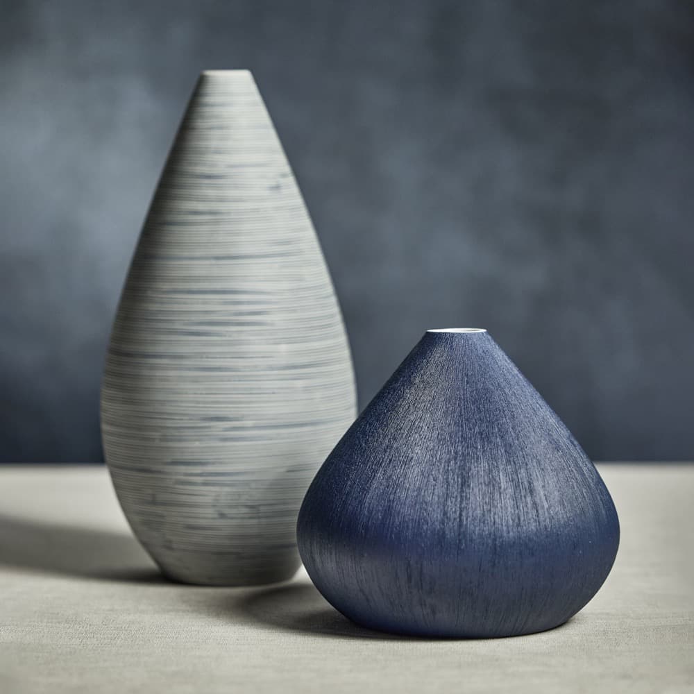 Maynard Porcelain Blue Vase by Zodax - Seven Colonial
