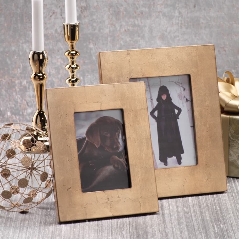Gold Leaf 4 x 6 Photo Frame by Zodax - Seven Colonial