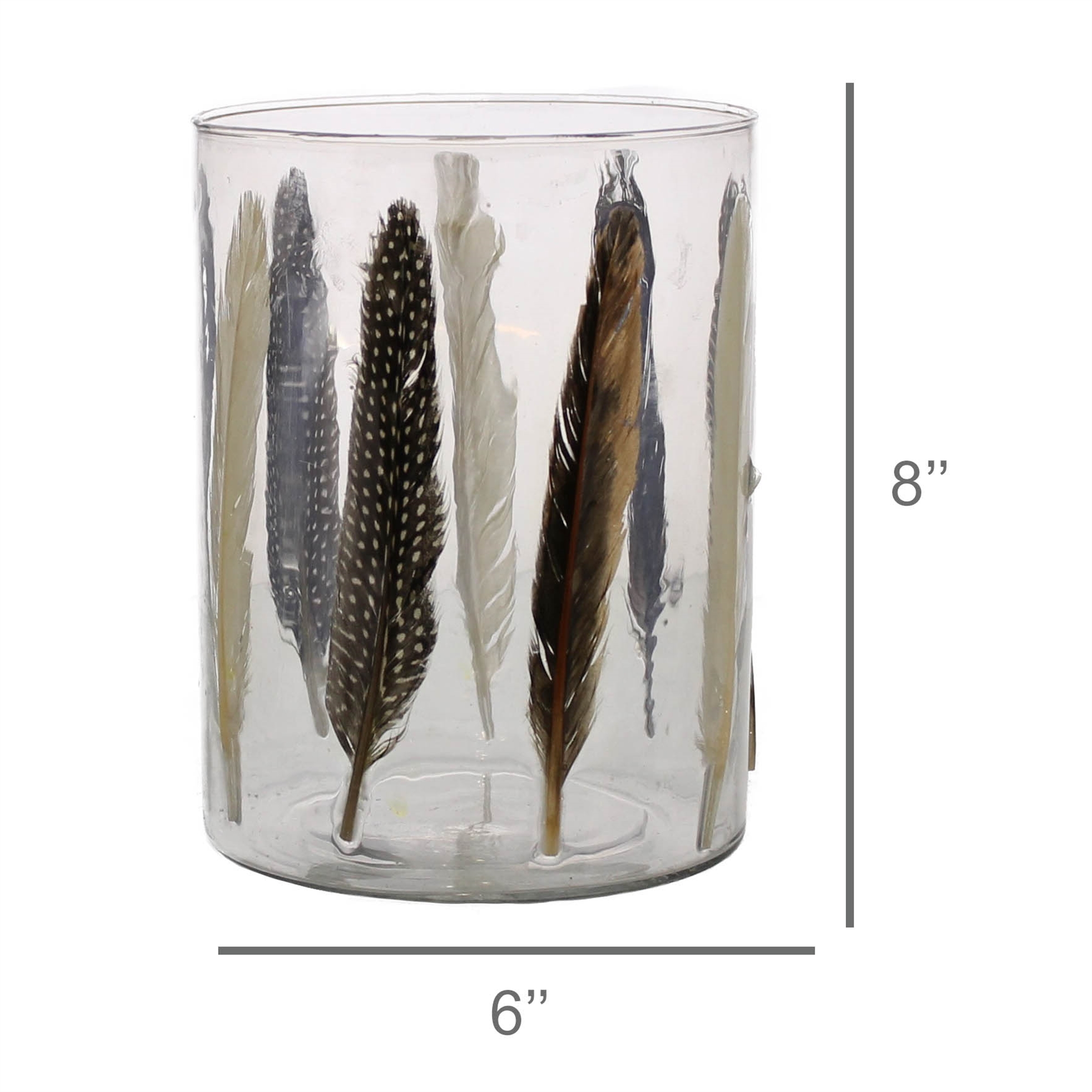 Enameled Feather Hurricane by HomArt - Seven Colonial