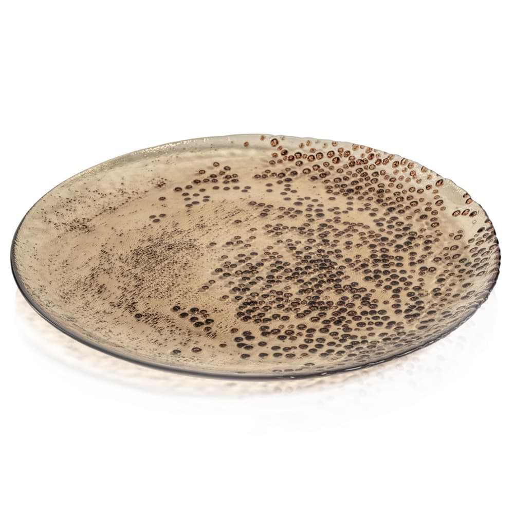 Hoku 11" Dotted Glass Plates, Set of 6 by Zodax - Seven Colonial