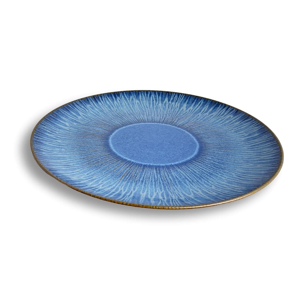 Stillwater Azul Round Serving Platter by Carmel Ceramica - Seven Colonial
