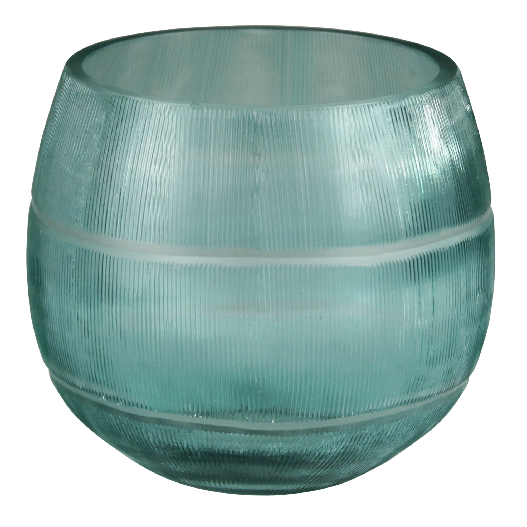 Adri Turquoise Cut Glass Votive Set of 2 by HomArt - Seven Colonial