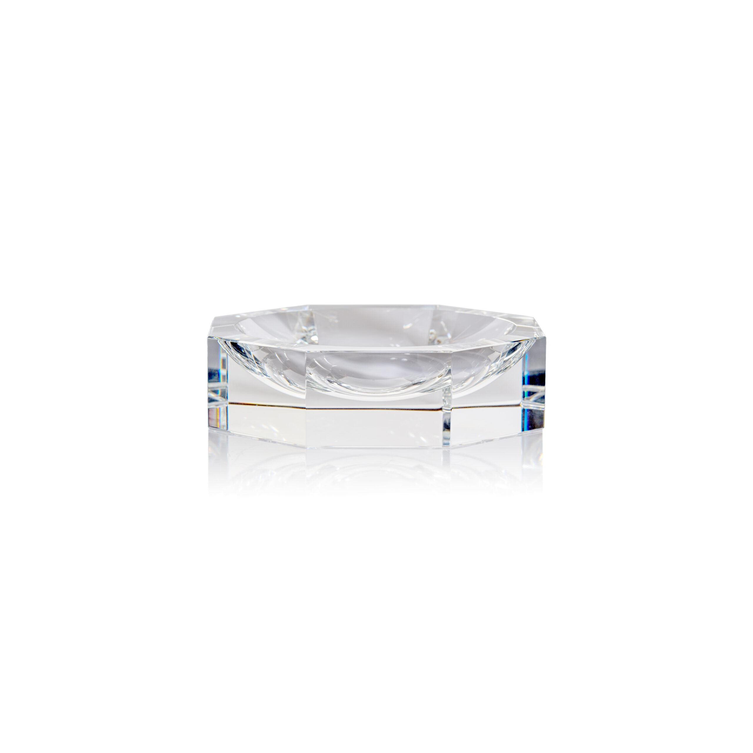 Carmac Octagon Crystal Glass Bowl, Clear by Zodax - Seven Colonial