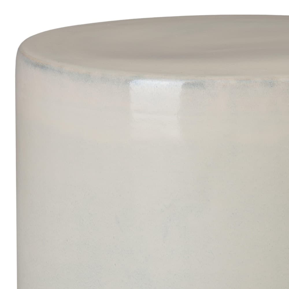 Two-Tone Distressed White Garden Stool by Emissary - Seven Colonial