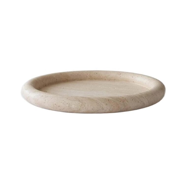 Cream Travertine Trays by BIDKhome - Seven Colonial
